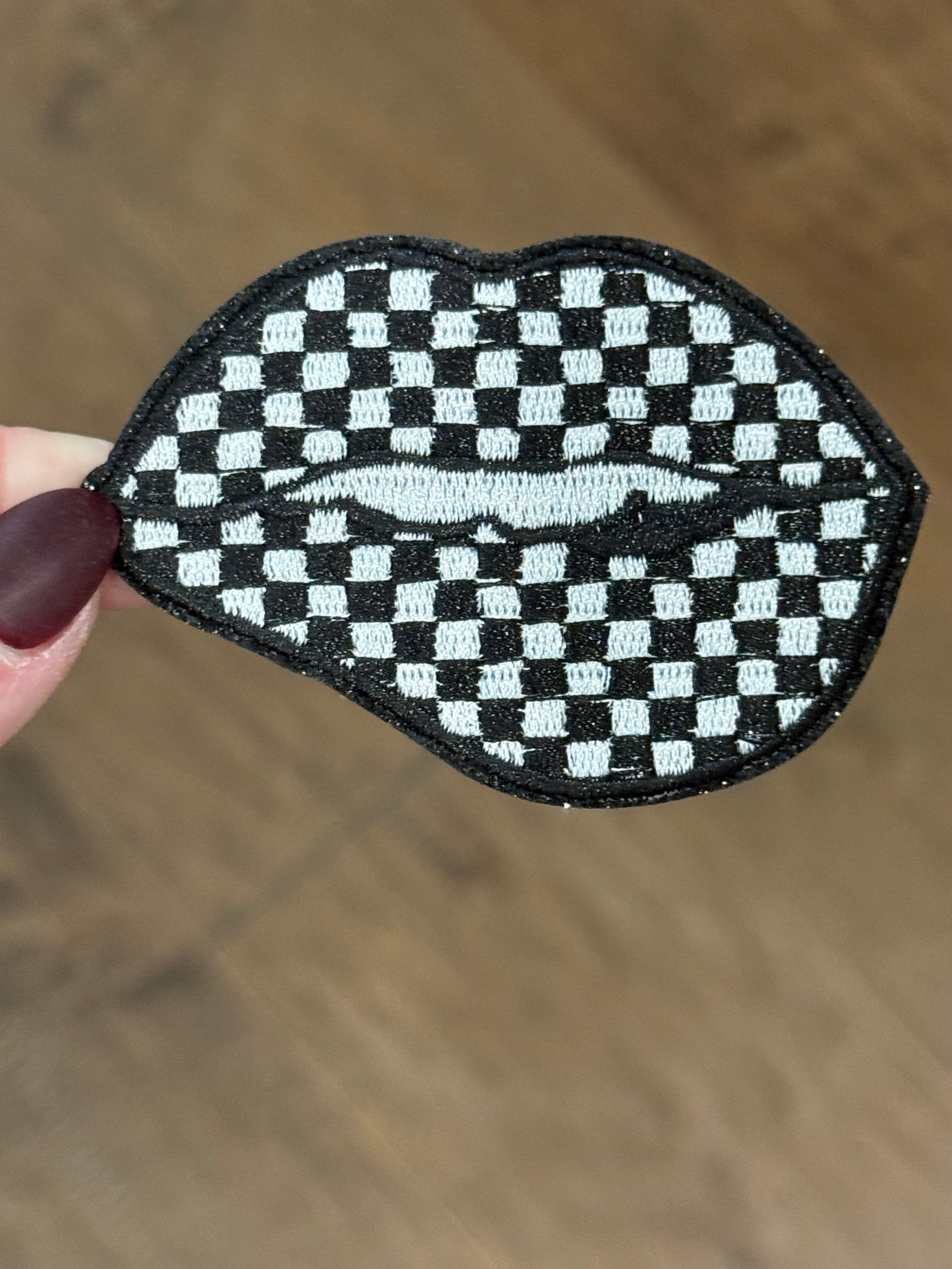 3” Checkered Lips – Ohhseauxcute